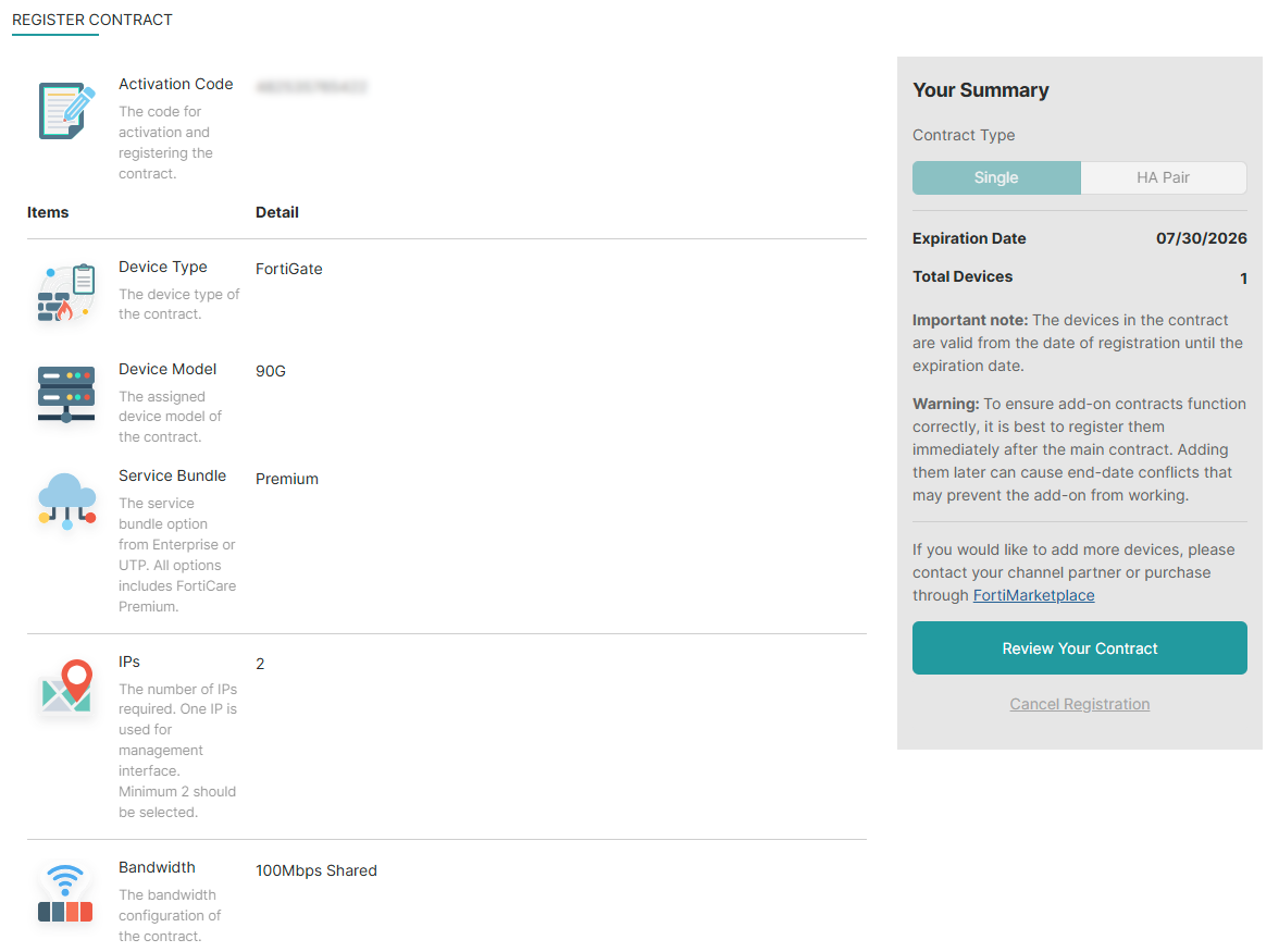 Registering a FortiGate device | FortiGate-as-a-Service | Fortinet Document Library